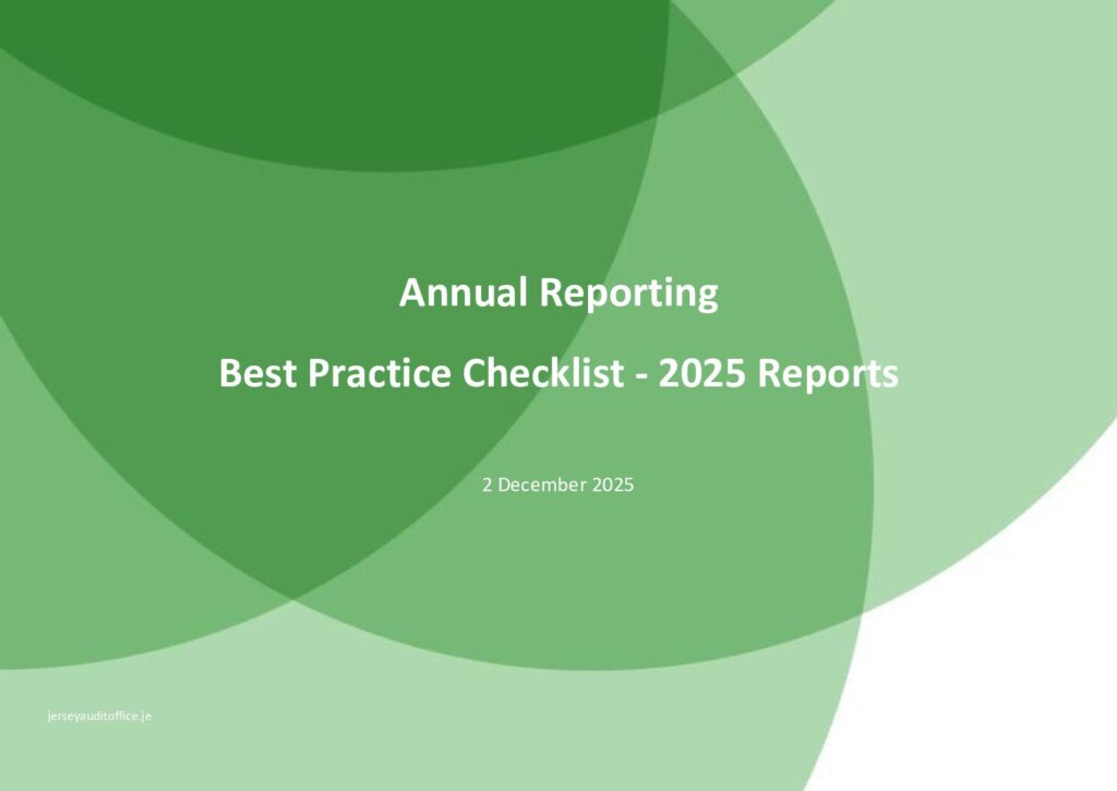 Annual Reporting Best Practice Checklist - 2025 reports | Jersey Audit ...